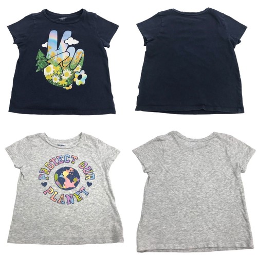 LOT OF 2 Old Navy Protect Our Earth Graphic T-shirts Youth Girls Size 8 ...