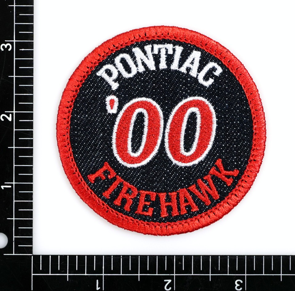 2000 Pontiac Firehawk Embroidered Patch Black/Red Iron-On Sew-On Hat ...