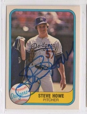 Steve Howe 1981 Fleer autographed auto signed card Dodgers | eBay