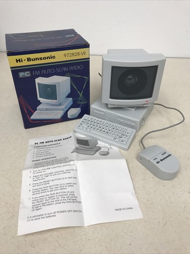 Vintage Hi-Bunsonic Desktop PC FM Scanner Radio Controlled Mouse Rare ...
