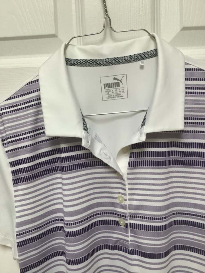 Puma Women Short Sleeve Golf/Activewear Top L Multicolor Buttons Logo ...