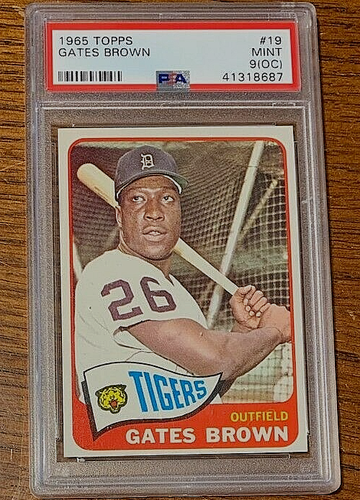 1965 Topps Baseball #19 Gates Brown PSA 9 (OC) | eBay