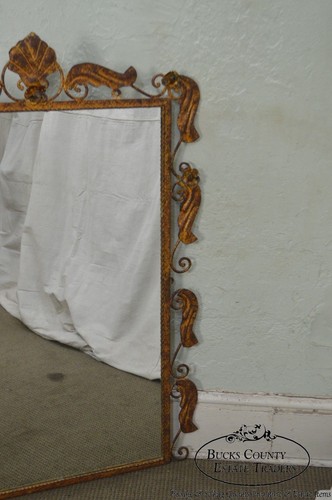 Rococo Style Italian Gilt Metal Frame Wall Mirror | eBay