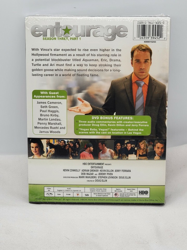 Entourage - Season 3, Part 1 (DVD, 2007, 3-Disc Set) New 26359394522| eBay