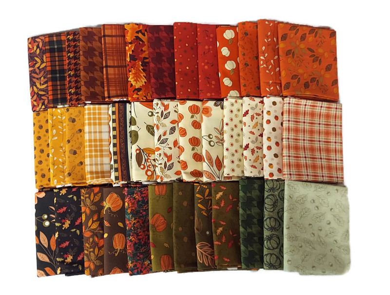 10 Fat Quarters - Autumn Fall Autumnal Quality Quilters Cotton Fabrics ...