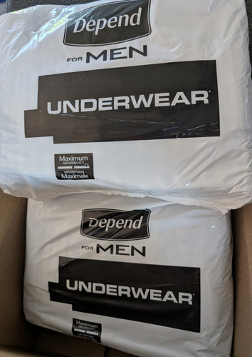 Depend For Men Underwear Maximum Absorbency, 2 Packages, Disposable ...