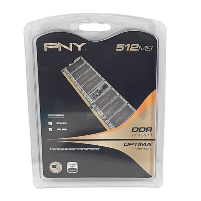 PNY PC2700 512MB Optima Memory Computer Desktop 751492222844| eBay