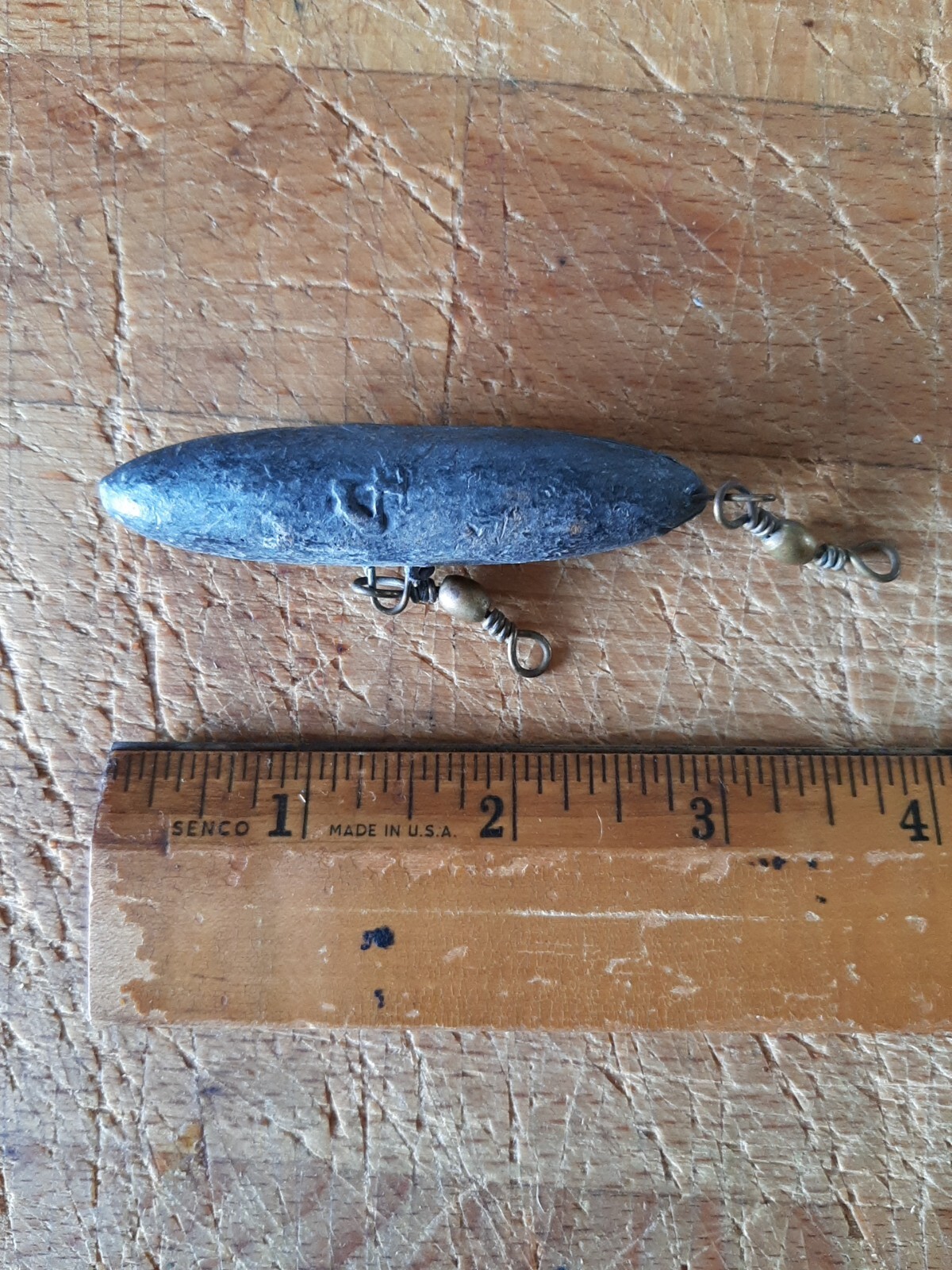 LEAD FISHING SINKER 4 oz ounce 2 swivels sea weight salt fresh water ...