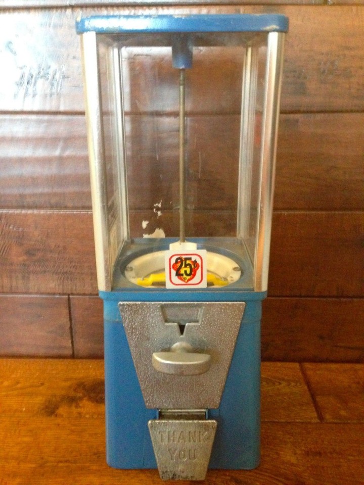 Used OAK Astro Vista Candy Gumball machine 25 cent vend Incl Lock & key ...