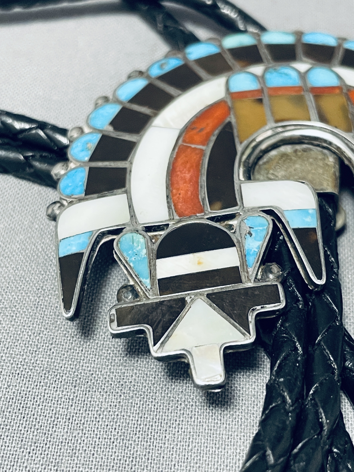 EARLY AUTHENTIC VINTAGE ZUNI TURQUOISE STERLING SILVE… - Gem