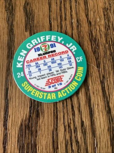1991 7Eleven Slurpee Pog Coin #3 Ken Griffey Jr. | eBay