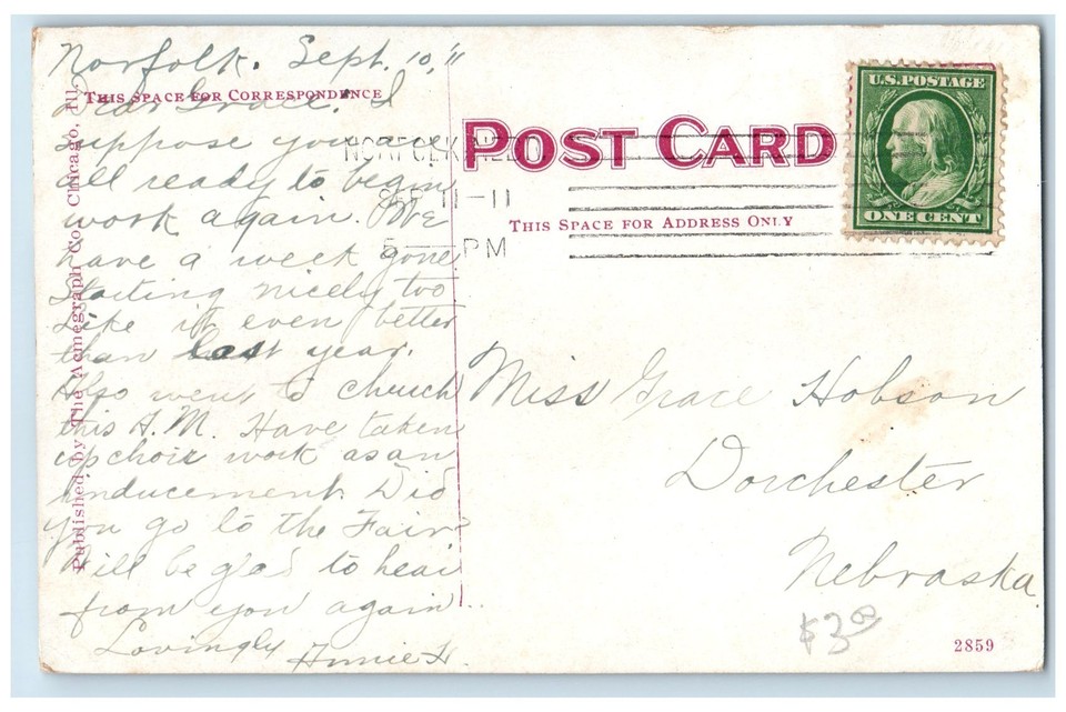 1911 Over View Foster Hall Parsons College Pathways Fairfield Iowa IA ...