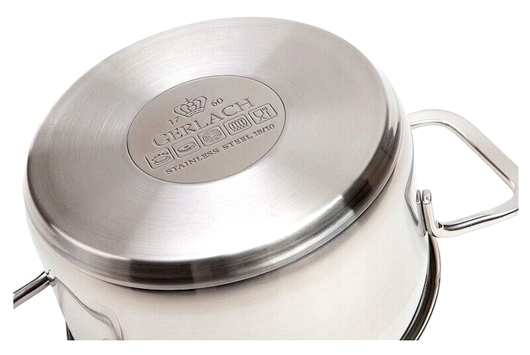 GERLACH BRAVA SET OF POTS 8 PCS, COOKWARE SET 4 x STEWPOTS + GLASS LIDS ...