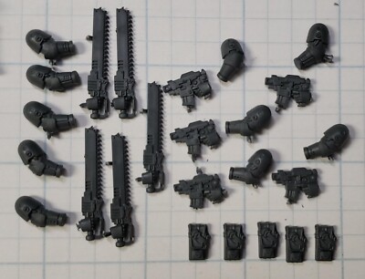 30K Space Marine Bits Mark VI Assault Squad Chainsword & Bolt Pistol x5 ...