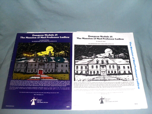 AD&D - J1 THE MANSION OF MAD PROFESSOR LUDLOW (ULTRA RARE TSR MODULE ...