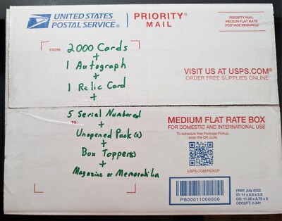 Sports Card Repack Lot: ~2000 cards, Autograph, Relic, 5 Numbered and ...