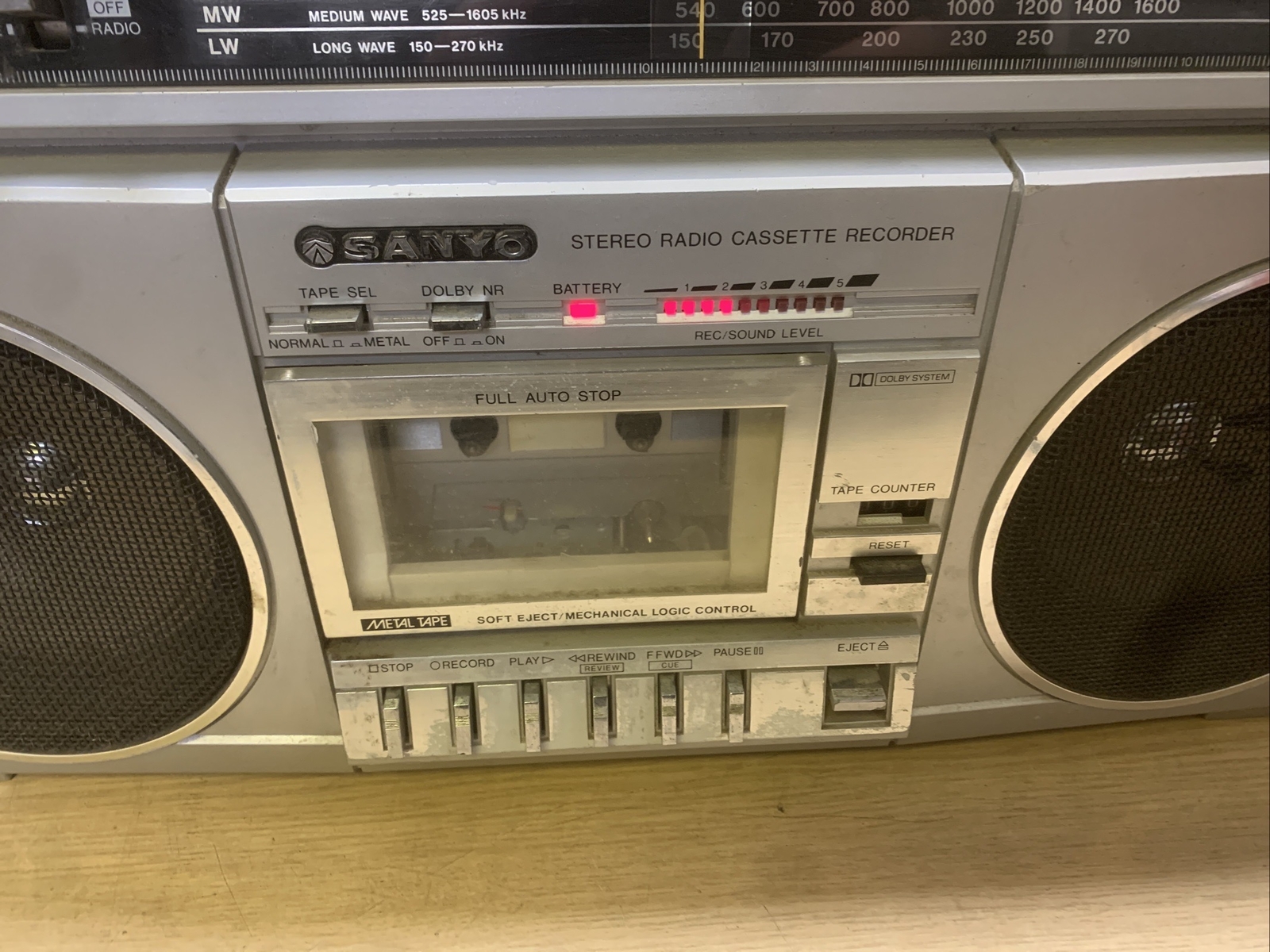 VINTAGE SANYO STEREO RADIO CASSETTE RECORDER M-X315L - SPARES OR ...