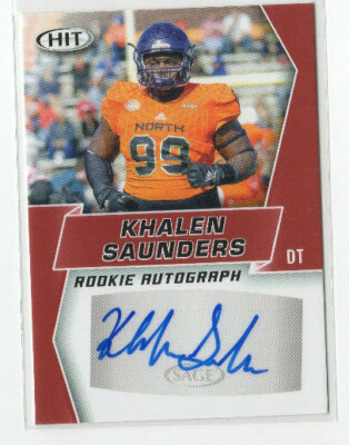 2019 Sage Hit Khalen Saunders AUTO CHIEFS | eBay