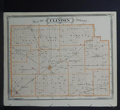 Indiana Maps, 1876 Clinton County N2#51 | eBay