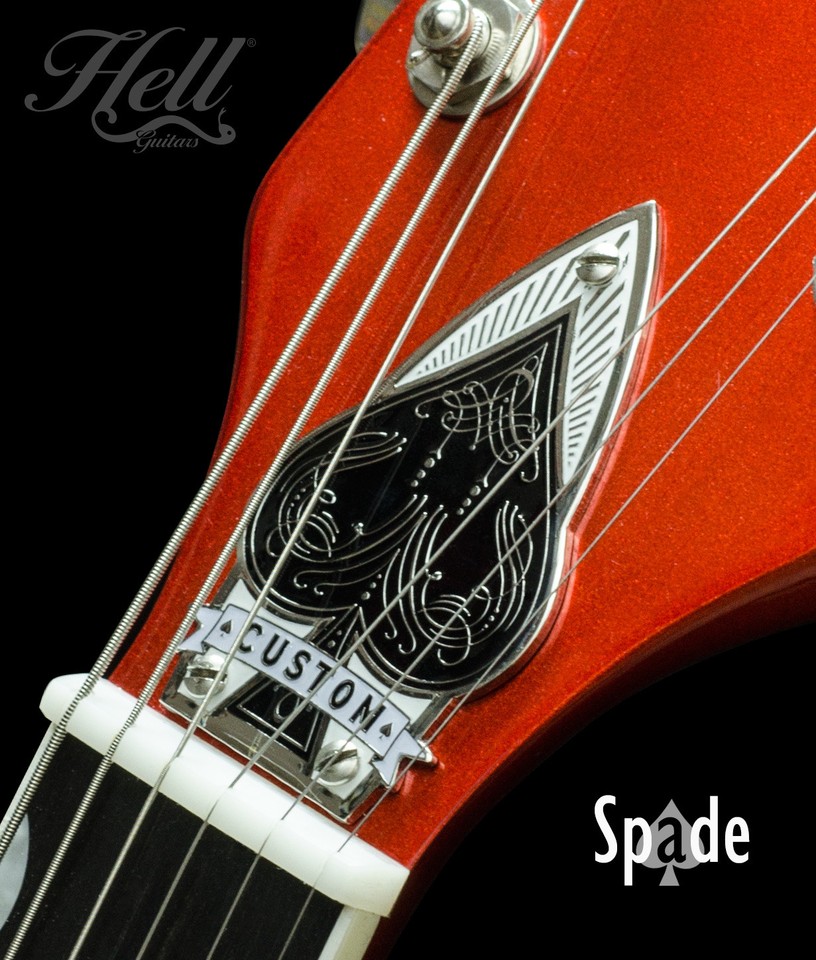 "SPADE" 100% Brass Truss Rod Cover. Fits most Gretsch® style guitars ...