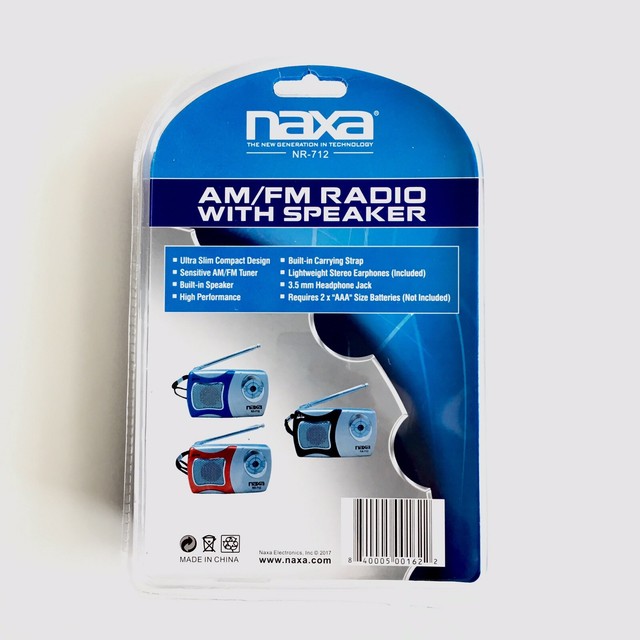 Naxa Nr712k Am/fm Mini Pocket Radio With Built-in Speaker Black for ...