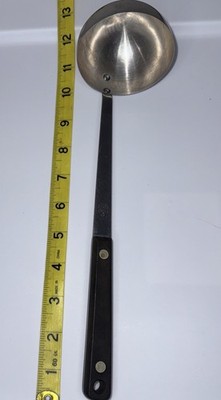 Vtg Ekco Flint Ladle Dipper Stainless Black Riveted Handle Cooking ...