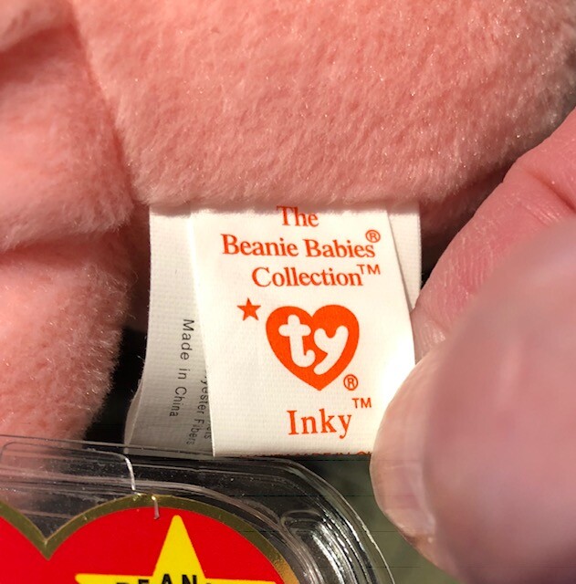 TY BEANIE BABY "INKY" Pink Octopus 1994 RETIRED PVC Pellets & Errors ...