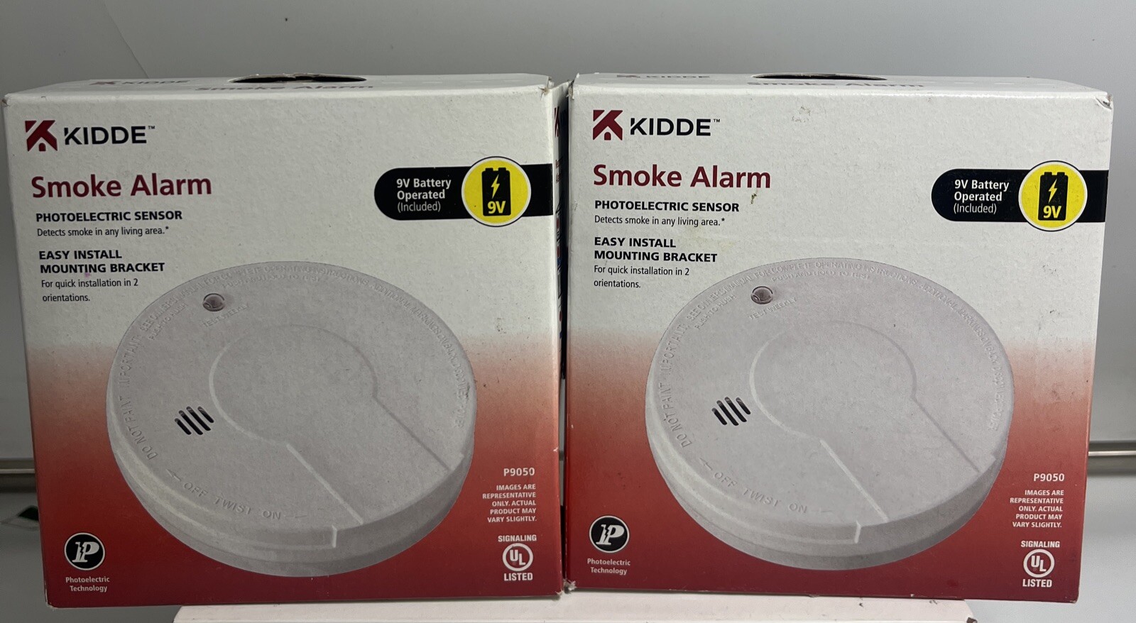 Kidde Photoelectric Sensor Smoke Alarm P9050 PE9 9V Battery-Operated ...
