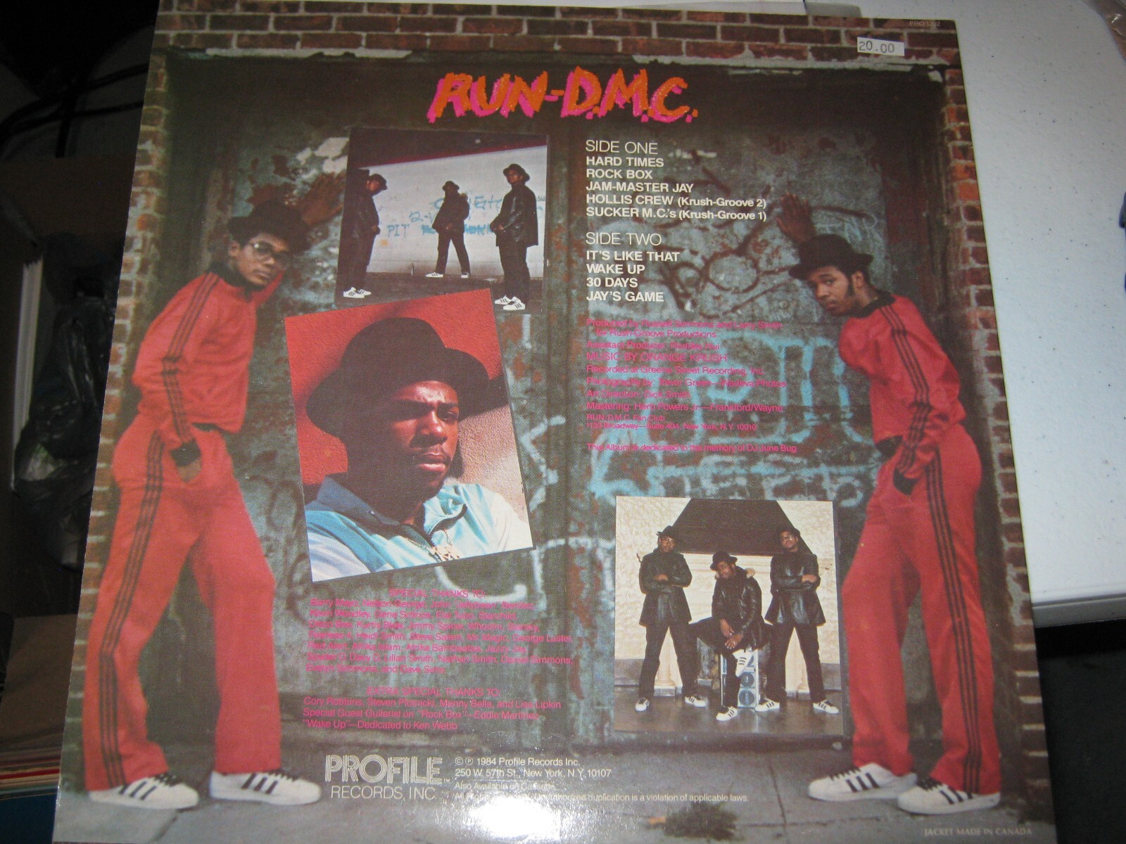 Vinyl LP Record Hip Hop 84 Original RUN DMC 1984 New York herbie jr ...