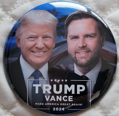 TRUMP / VANCE 2024,Rare,President,3" Button,Pin,Election,Vote,MAGA ...