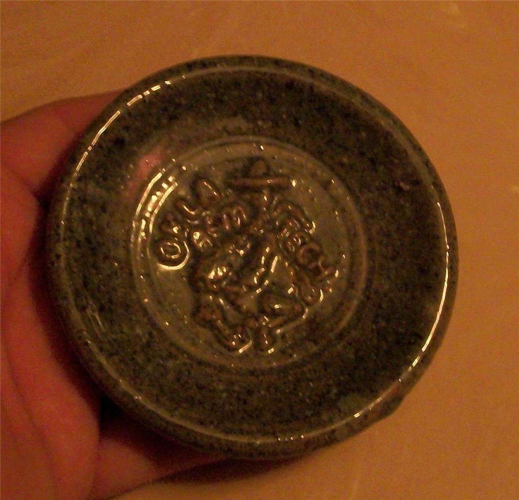 VTG POTTERY DISH OKLAHOMA A&M TECH BUCKING BRONCO HORSE COWBOY ROUND UP ...