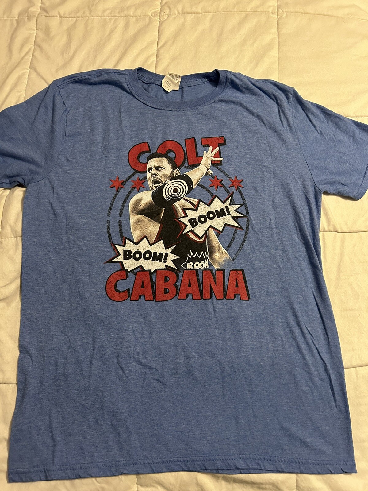 Lot Of 2 COLT CABANA Boom Boom SHIRT Large WWF WWE NJPW TNA AEW ELITE ...