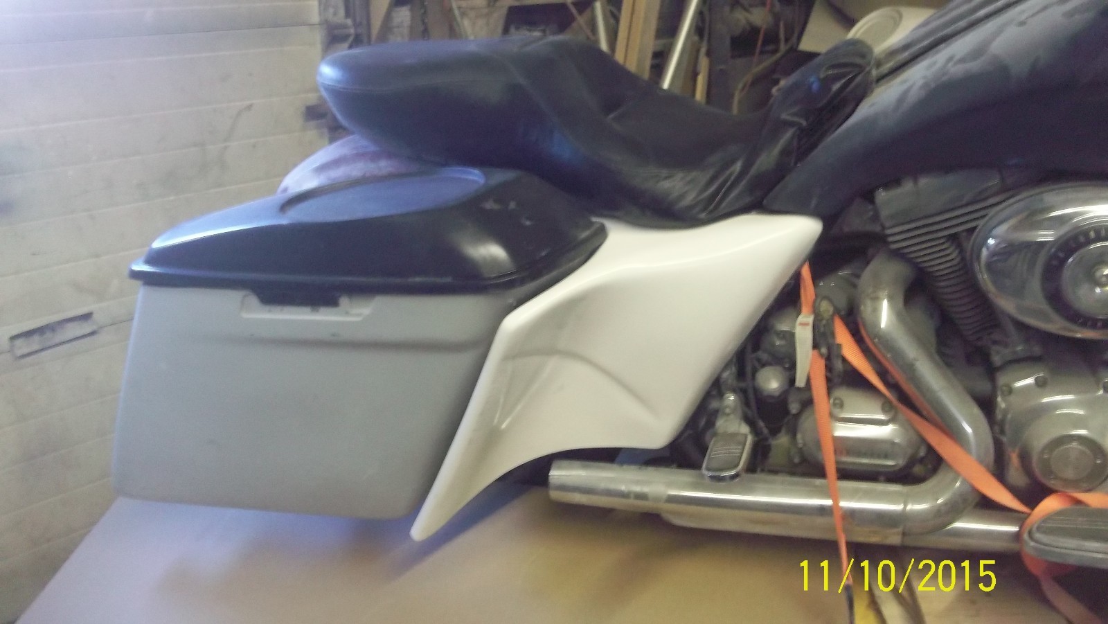 Harley Davidson stretched extended side covers 6" bagger Touring FLH ...