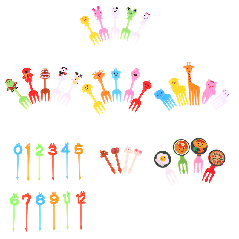 8/10/24PCS Mini Fruit Forks For Children Toothpick Lunch Party Pick ...