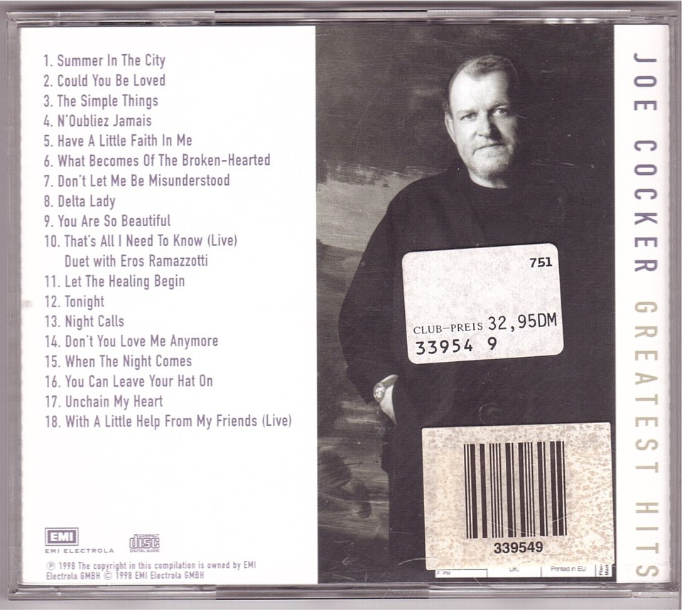 Joe Cocker - Greatest Hits (CD 1998) | eBay
