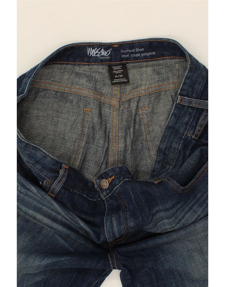 MOSSIMO Womens Boyfriend Denim Shorts US 14 XL W38 Navy Blue Cotton ...