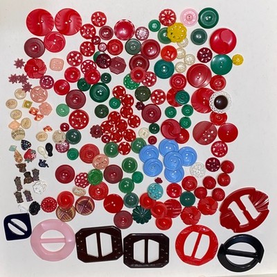 Lot of 175 Vintage/Antique Plastic Buttons and 7 Slides | eBay