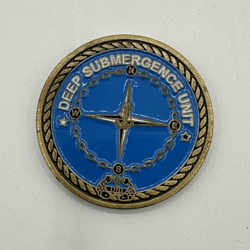 US NAVY CHALLENGE COIN DEEP SUBMERGENCE UNIT / WORLDWIDE SUBMARINE ...