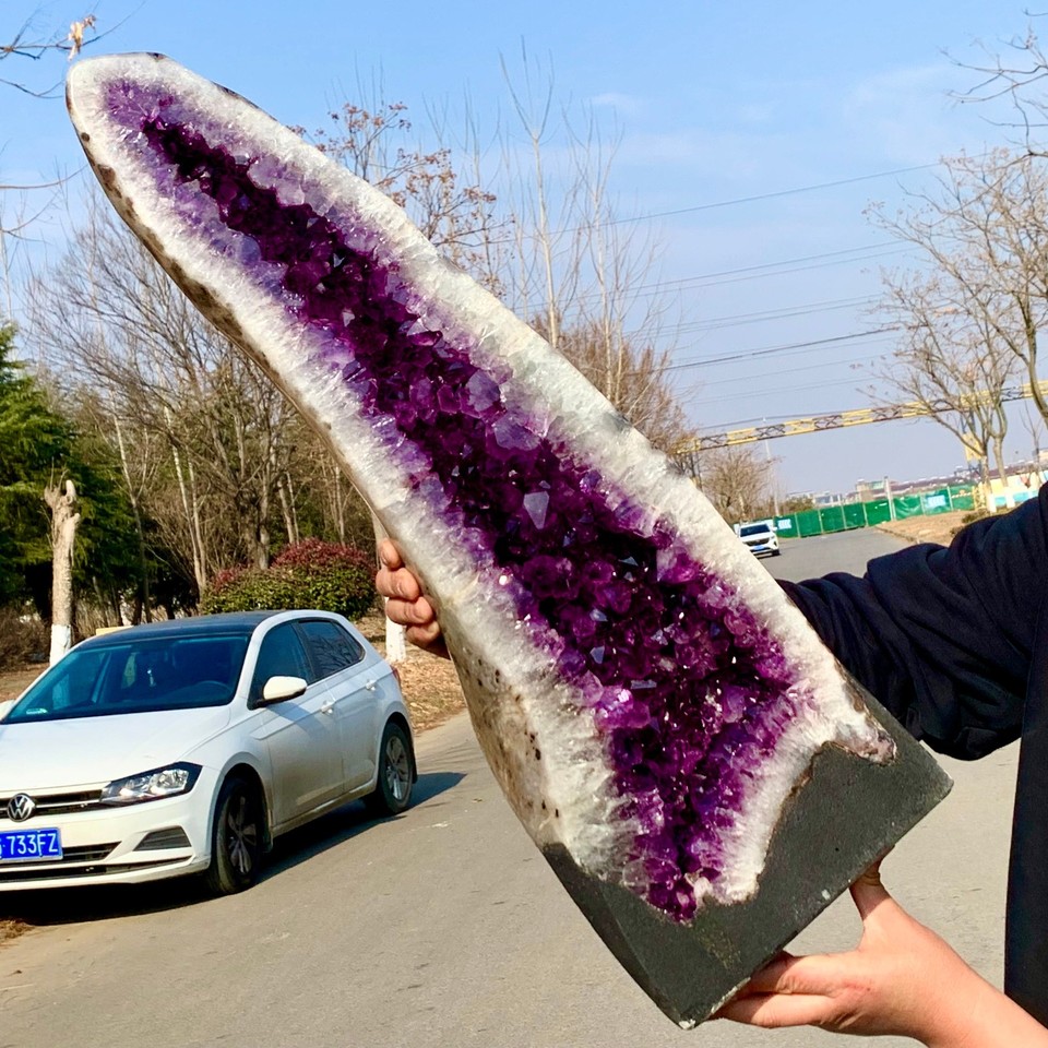35.86LB Natural Amethyst geode quartz cluster crystal specimen Healing ...