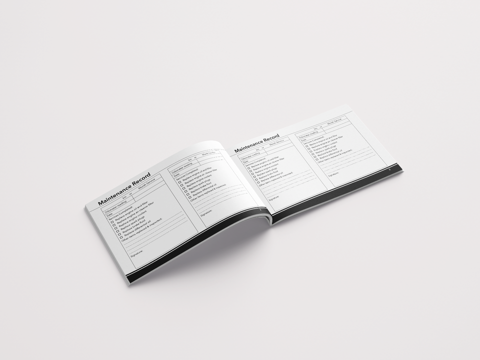 Car Service Book, Maintenance Repair Logbook Replacement Premium High ...