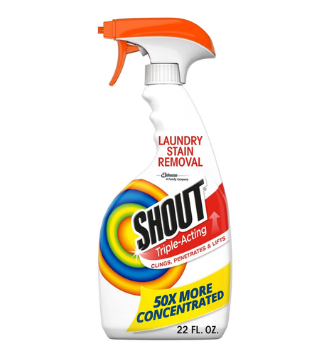 Shout Active Enzyme Laundry Stain Remover Spray, Triple-Acting Formula ...