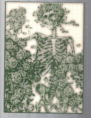 Bertha Stanley Mouse Blotter Art Print Grateful Dead Skull And Roses ...