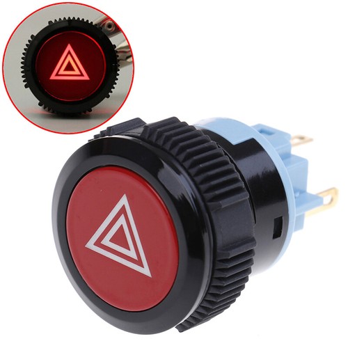 22mm red led emergency warning flash light push button self-locking ...