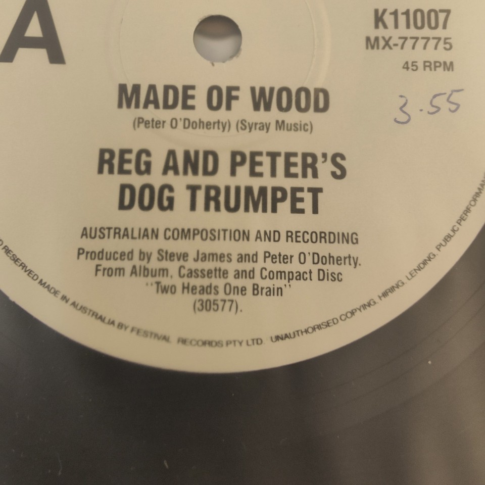 Reg & Peter's Dog Trumpet Made Of Wood Vinyl Record 7" Reg Mombassa ...