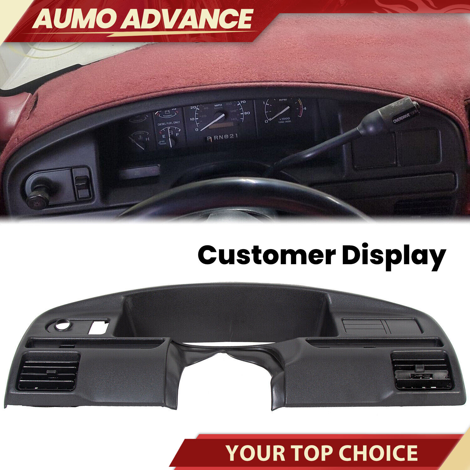 Dash Cluster Bezel Instrument Cowl for GAS Ford F150 F250 F350 Bronco ...