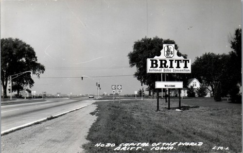 Welcome to Britt, Iowa RPPC (1960s) National Hobo Convention | eBay