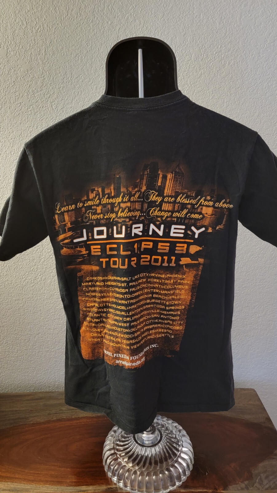 Journey 2011 Eclipse Tour Anvil Men's Small Shirt Fast Shipping | eBay
