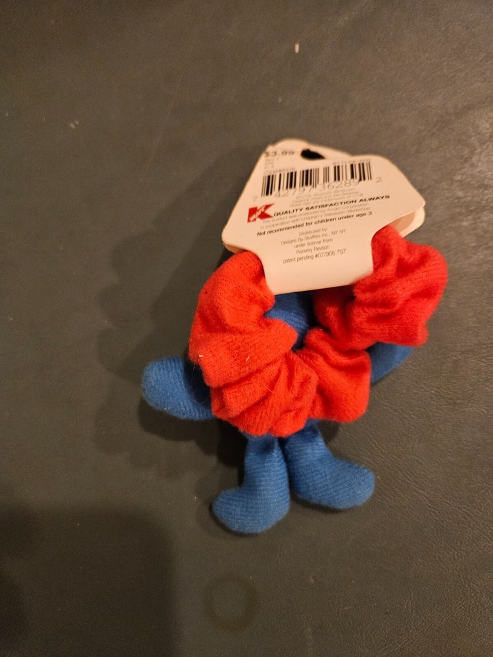 MUPPETS SESAME STREET GROVER MINI PLUSH HAIR TIE SCRUNCHY SCRUNCHIE NWT ...