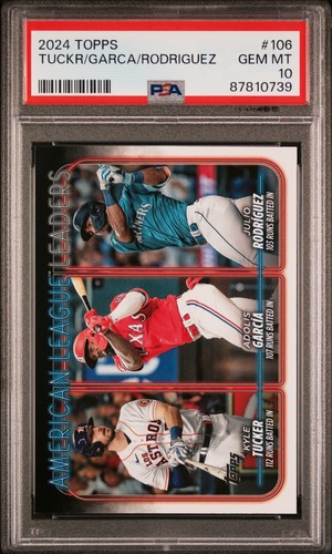 2024 Topps Series 1 - League Leaders #106 Julio Rodriguez, Kyle Tucker ...