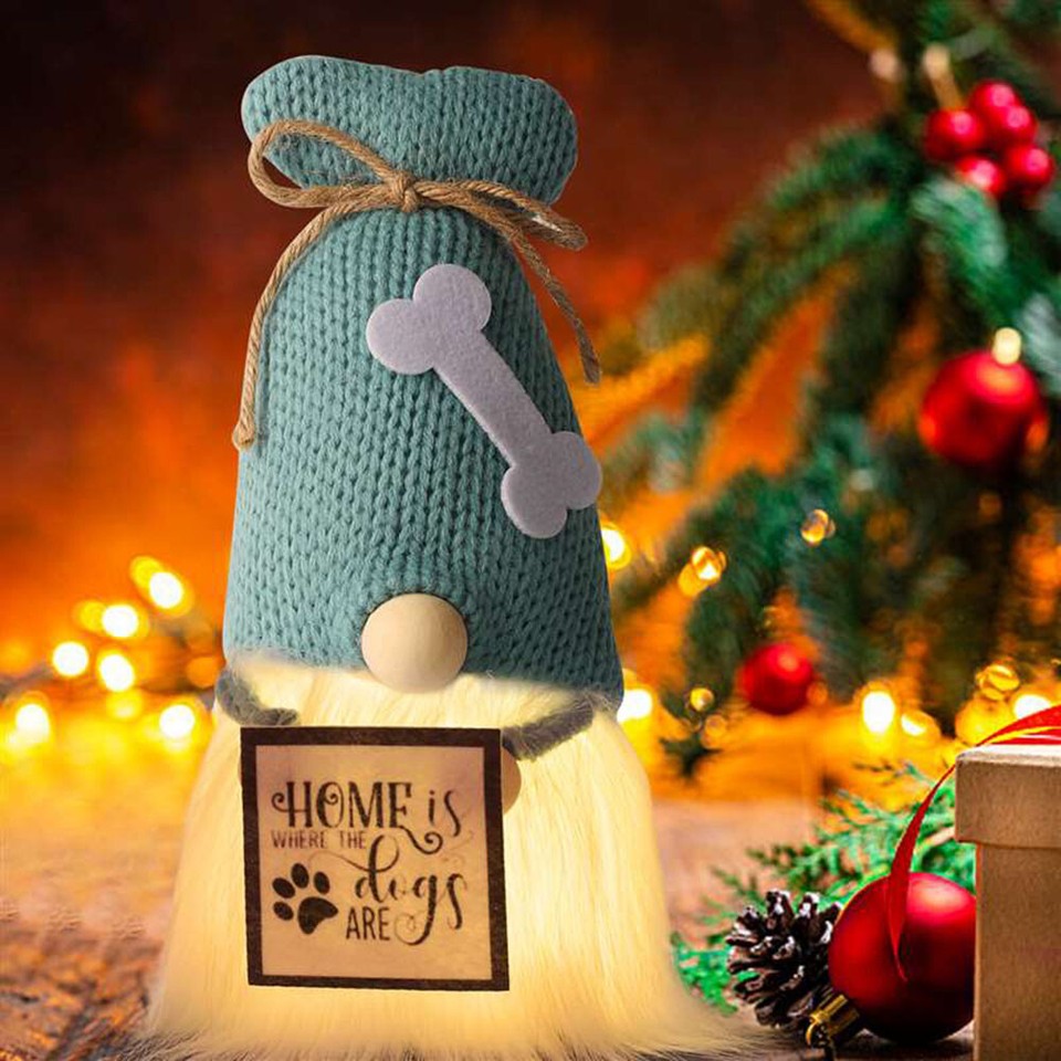 Christmas Glowing Dwarf Christmas LED Light Glowing Gnome Doll -Without ...
